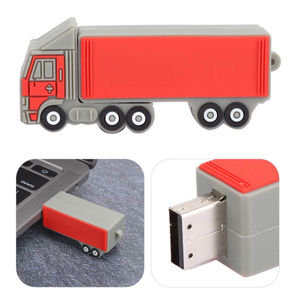 Yencoly Truck-Shaped U Disk USB Drive, Mini Memory Storage, U Disk, USB3.0 for OS X/for PC Laptop(32G)