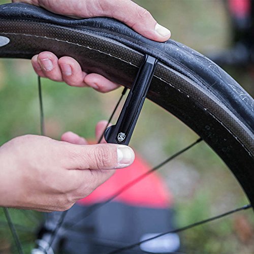 SILCA Tire Levers Premio | Set of Two | Forged Aluminum Minimalist Lever with co-Molded Non Marking Nylon Rim Protection | Bicycle Tire Levers