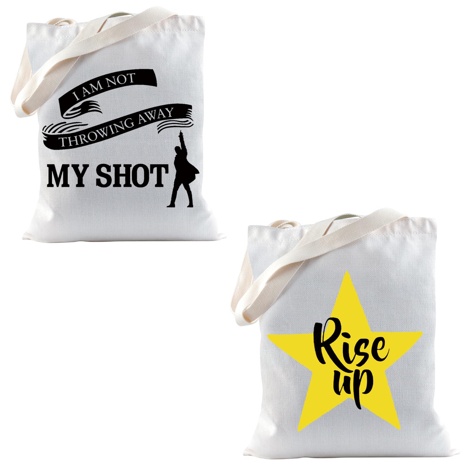 TSOTMO Hamilton Gift I'M NOT THROWING MY SHOT canvas tote bags Gift Broadway Musical Gift for Her (Rise canvas)