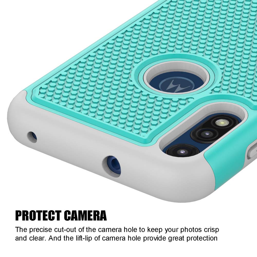 SYONER Shockproof Phone Case Cover for Motorola Moto E 2020 (6.2") [Green]