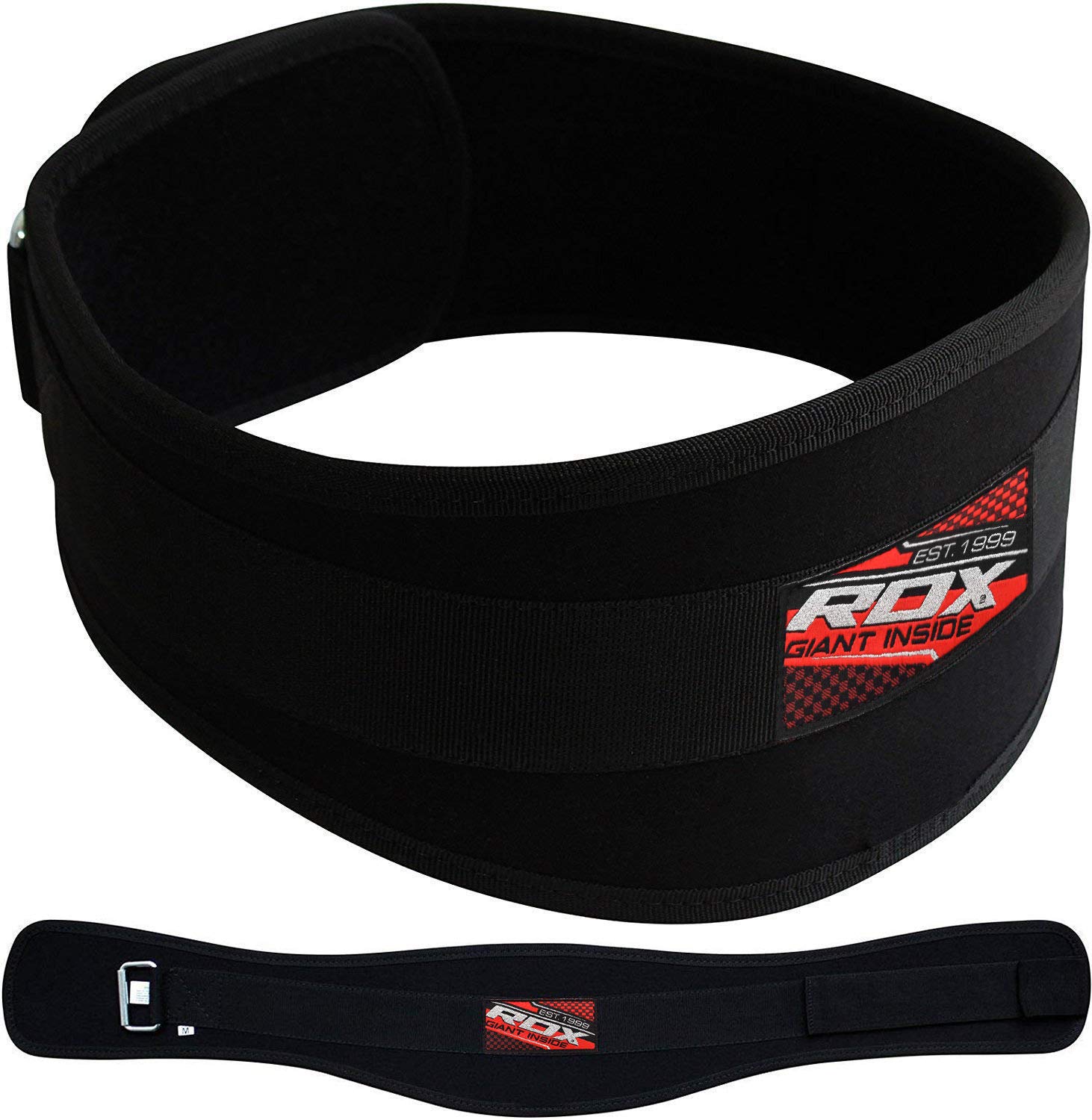 RDX Weight Lifting Belt for Gym Fitness Training - Neoprene Padded Curved Belt with 6 inch Lumbar Back Support - Great for Bodybuilding, Functional Training, Powerlifting, Deadlifts Workout & Squats