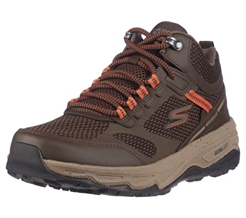 Skechers mens Gorun Altitude - Trail Running Walking Hiking Shoe With Air Cooled Foam Sneaker, Brown/Orange, 11 US