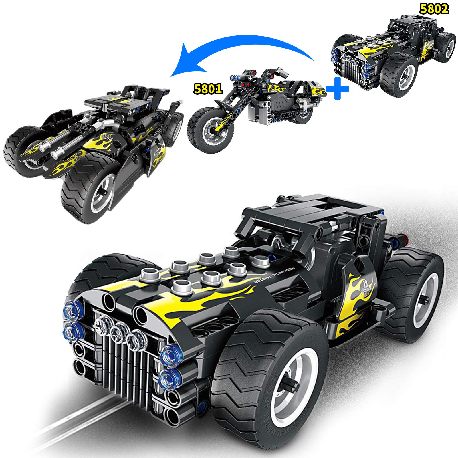 STEM Building Toys Kit, Snap Together Pull Back Car for Kids, Off-Road for 6, 7,8 and 9＋Year Old Boys and Girls(177pcs)