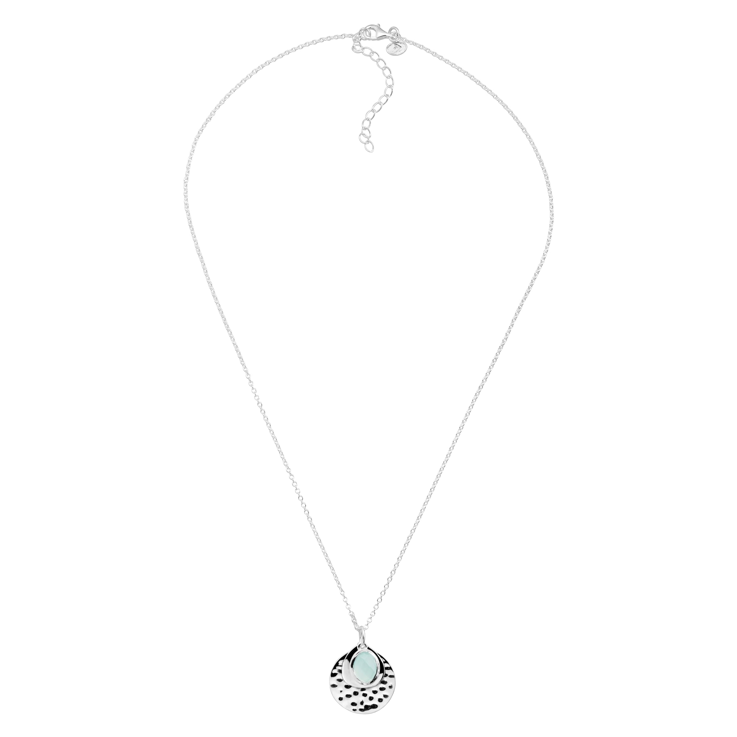 Silpada 'Entranced' Natural Chalcedony Pendant Necklace in Sterling Silver, 18" + 2"