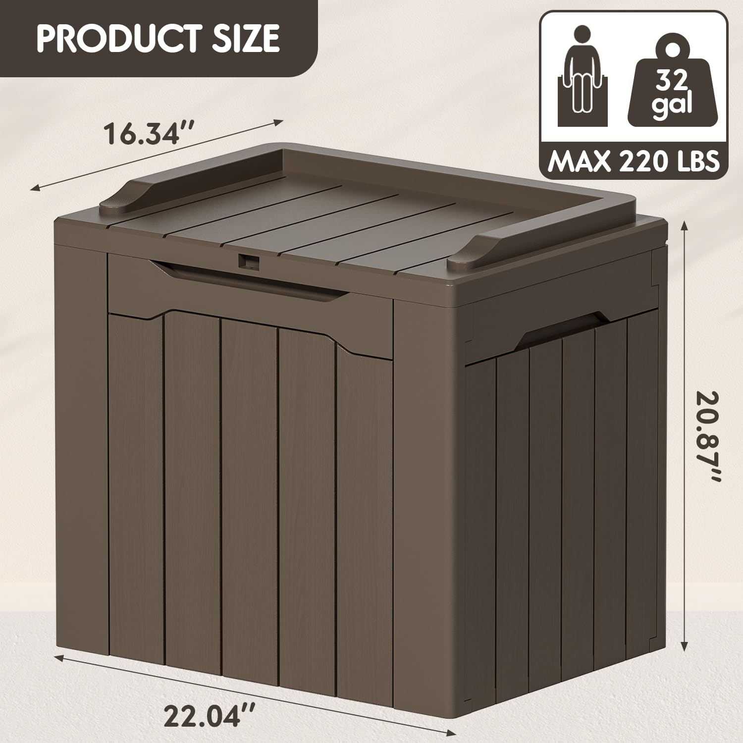 YESHOMY 117L Large Toy Box Chest Plastic Storage Bin with Lid, Durable & Sturdy Extra Big Store Organizer for Playroom, Bedroom, 1 Pack, 22.04” x 16.34” x 20.87”, Black