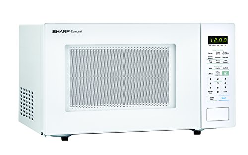 SHARP White Carousel Cu. Ft. 1000W Countertop Microwave Oven (ISTA 6 Packaging), 1.4 Cubic Foot, 1000 Watts