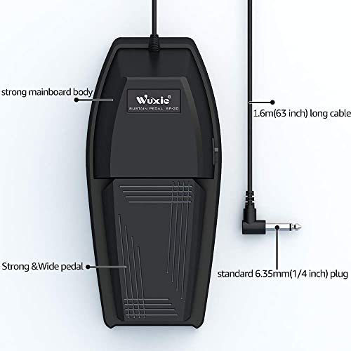 Wuxic new Sustain Pedal,Universal for Yamaha Casio Roland Korg Behringer Moo digital Piano and Midi Electronic keyboards