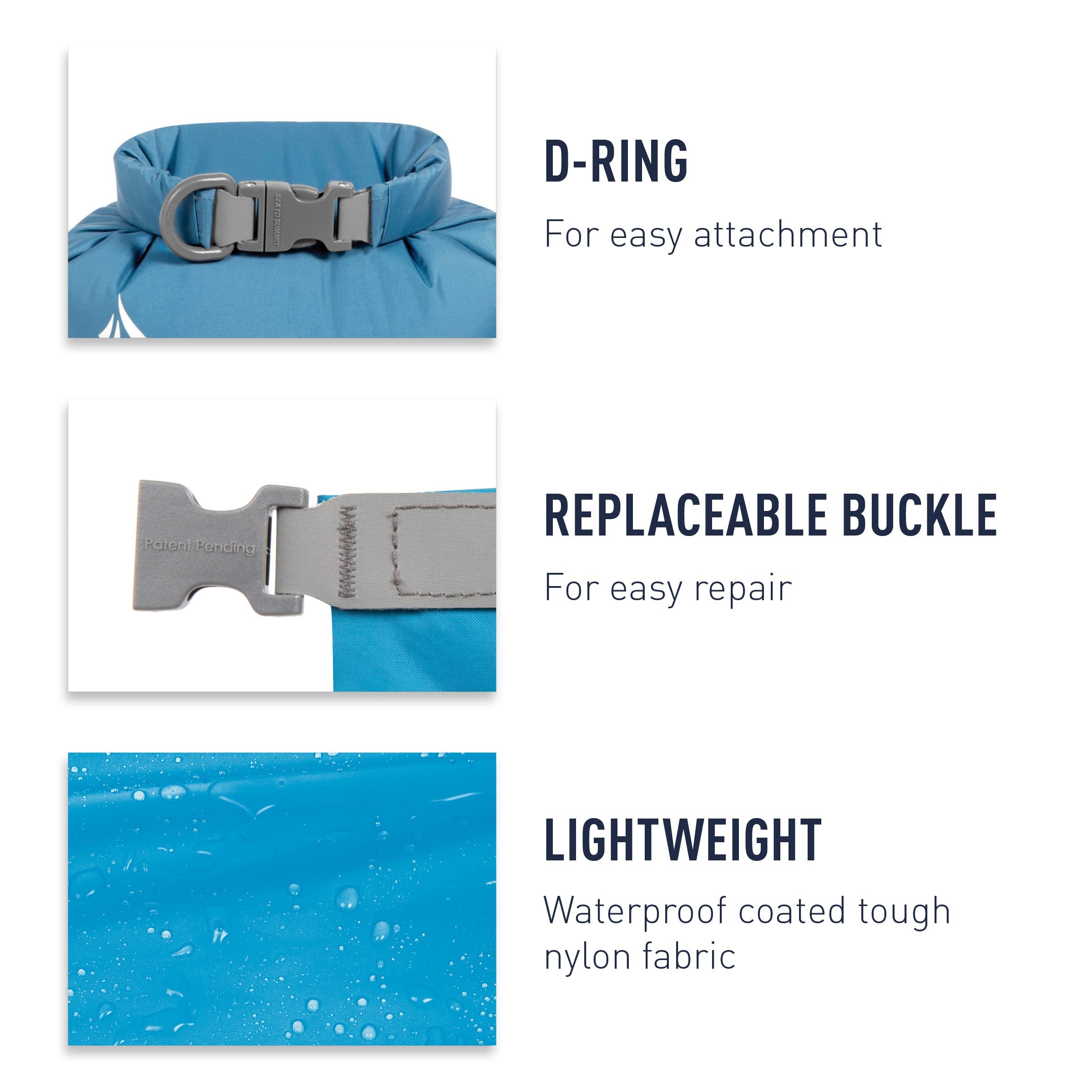 Sea to Summit eVac Dry Sack, All-Purpose Compression Dry Bag, 13 Liter, Pacific Blue