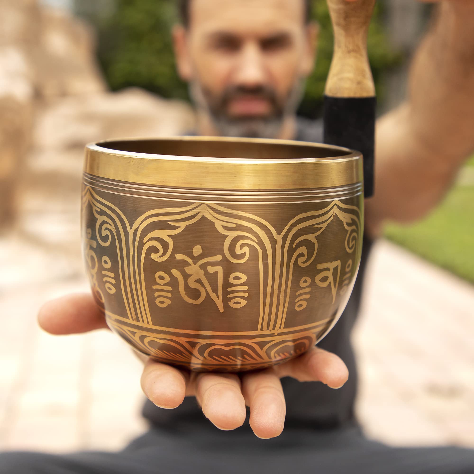 Telsha Meditative Deep Singing Bowl with Mallet and Cushion - Tibetan Sound Bowls for Energy Healing, Mindfulness, Grounding, Zen, Meditation - Exquisite, Unique Home Decor and Gift Sets, 1693