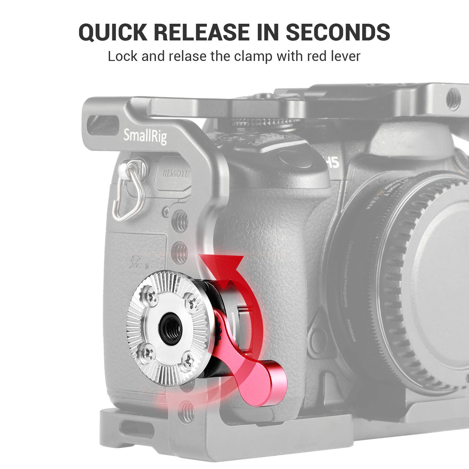 SmallRig Quick Release Rosette Mount, Rosette to NATO Clamp Adapter for Rosette Handle Grip for Arri Standard, DIY Camera Rig - 2046