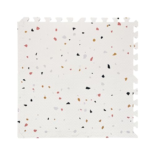 Simple Kid Co. Play Mat for Baby, Toddler and Infants, Six Interlocking Tiles made with Soft Non-Toxic EVA Foam, 4x6 feet (Multi Terrazzo)