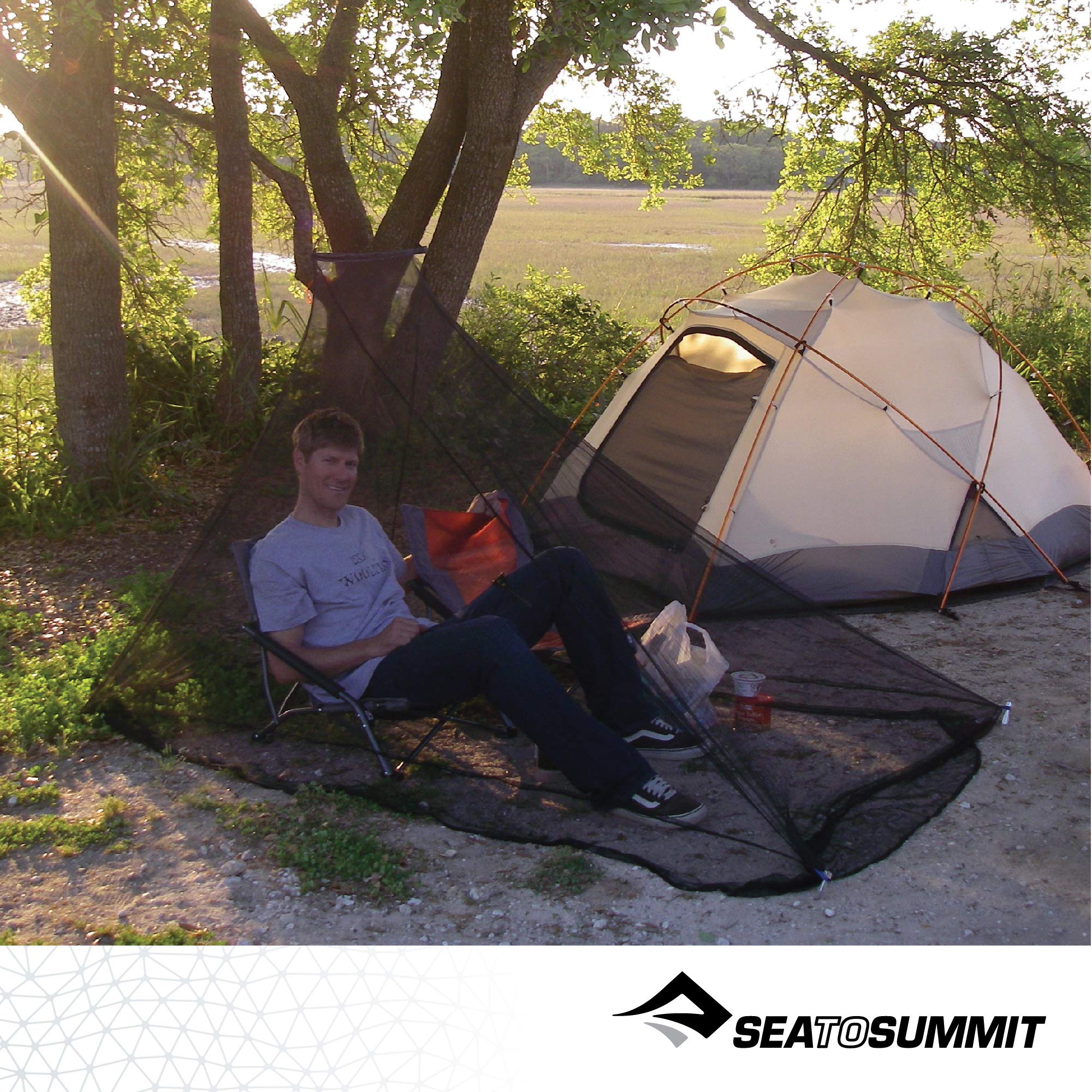 Sea to Summit Permethrin-Treated Nano Pyramid Net Ultralight Shelter, Single