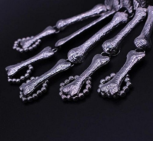 Punk Steampunk Black Skull Finger Hand Bond Bracelet Goth Skeleton Bones Bangle