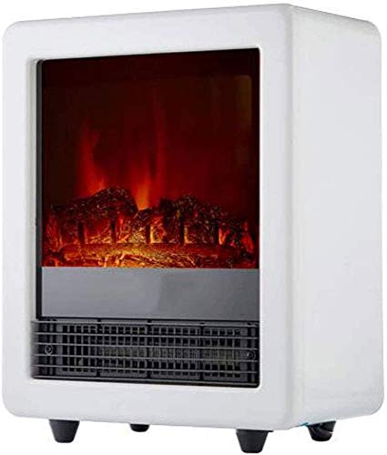 ROLTIN Electric Fireplace Heater 2000W with Adjustable tat Control and fire Flame Effect Portable Electric Wood Stove Effect red (White) (Gold) (White)