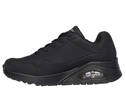 Skechers womens Skecher Street Women's Uno - Stand on Air Sneaker, Black/Black, 8.5 US