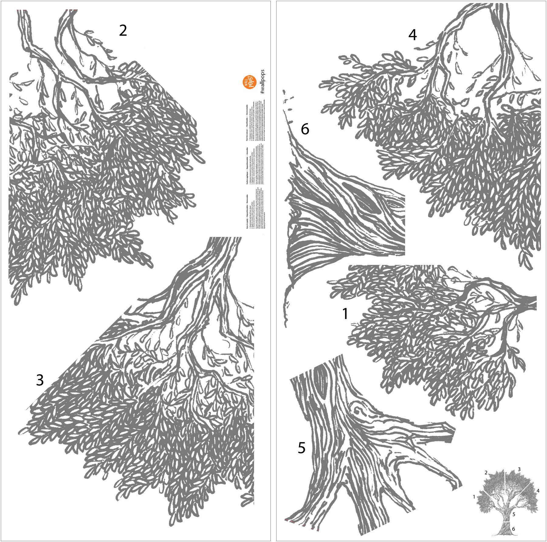 WallPops DWPK3368 Story Book Art Kit Wall Decal, Grey