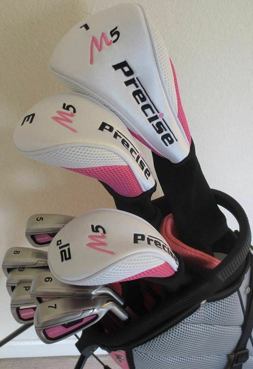 Tall Ladies Golf Set Custom Fit for Ladies 5ft-7in to 6ft-1in Tall Complete Driver, Fairway Wood, Hybrid, Irons, Putter, Clubs & Stand Bag