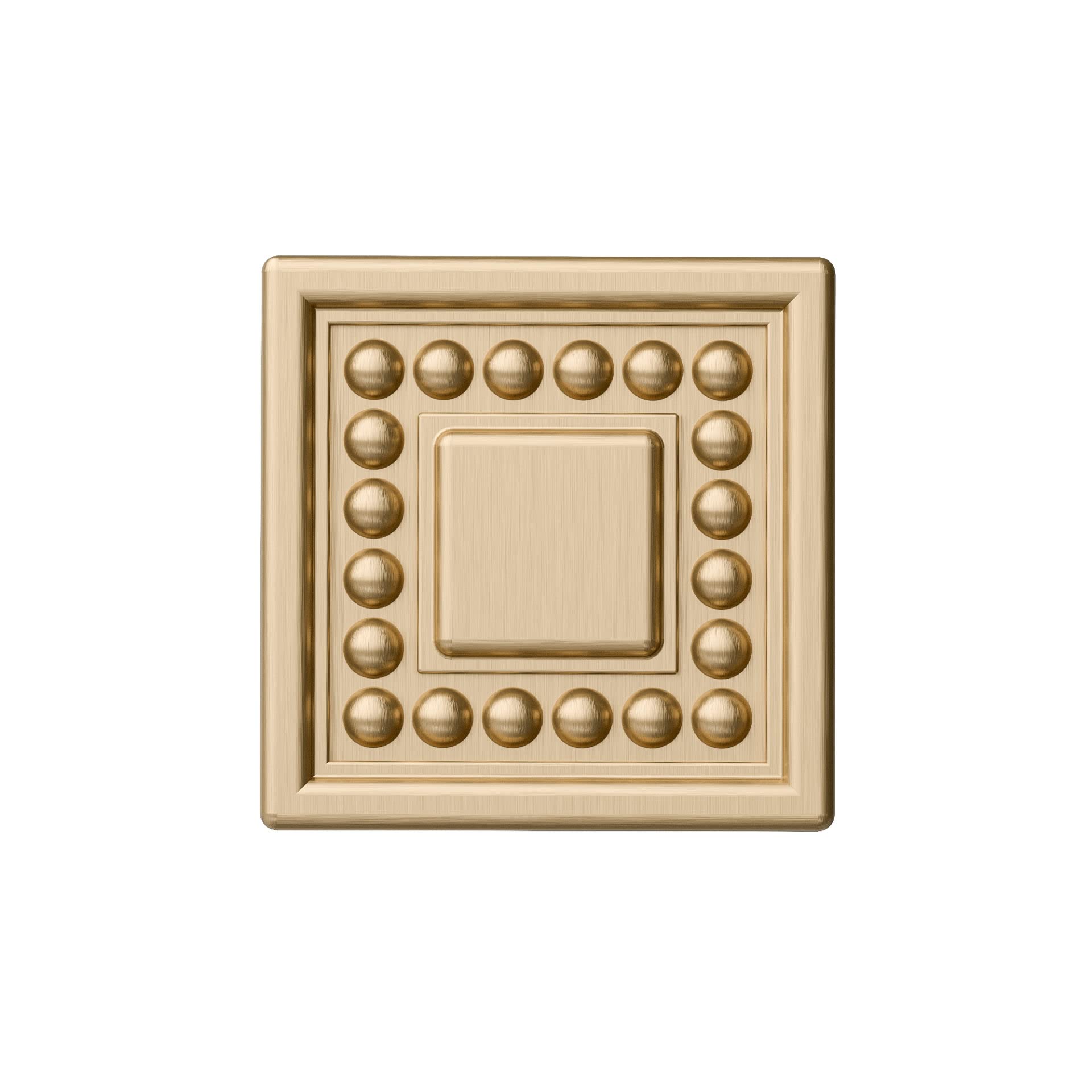 Richelieu Hardware BP87953333CHBRZ Torcello Collection 1 5/16-inch (33 mm) Beaded Champagne Bronze Transitional Square Cabinet and Drawer Knob for Kitchen, Bathroom, and Furniture
