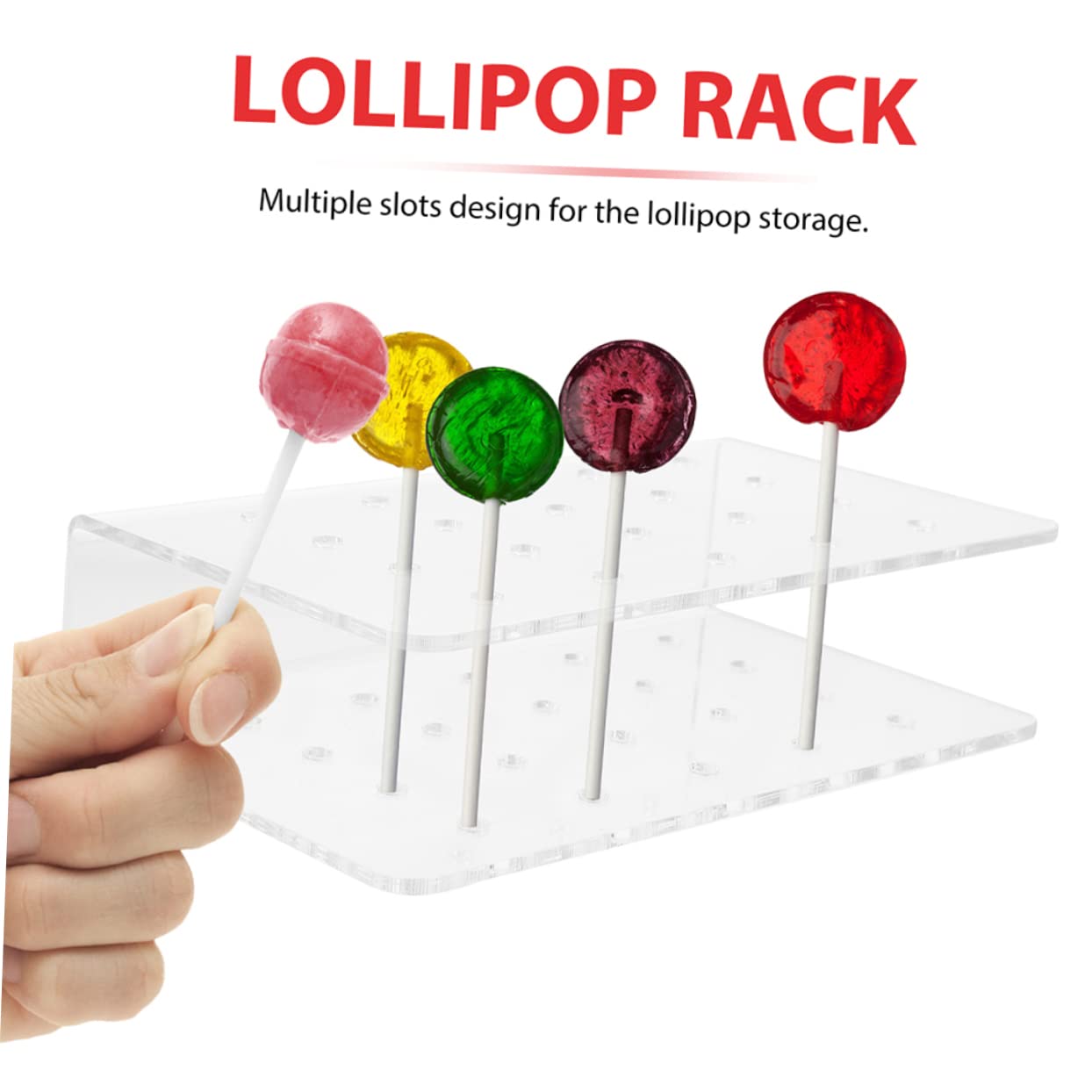 SECFOU 2Pcs Lollipop Display Stand Lollipop Stand Candy Table Lollipop Holder Lollipop Tree Lollipop Holder Stand Treat Holder Candy Lollipop Candy Display Rack Acrylic Dessert Cake