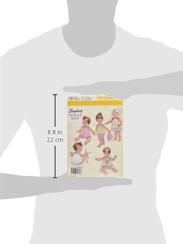 Simplicity 1813 Vintage Fashion Baby's Hat, Underwear, Pants, Top, Romper, and Dress Swing Patterns, Sizes XXS-L