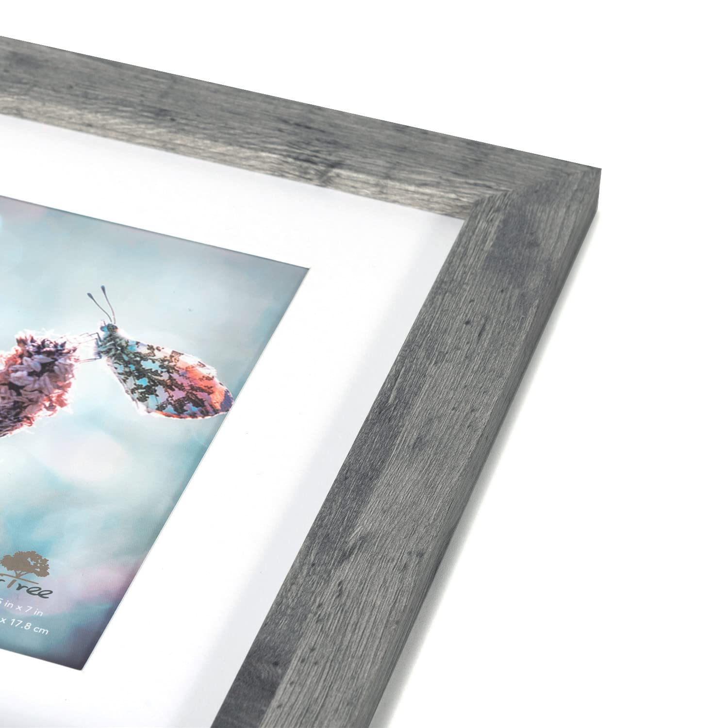 Scholartree Grey 11x14 Picture Frame set of 2,Display 11x14 without Mat or 8x10 with Mat,Wall Gallery Photo Frames
