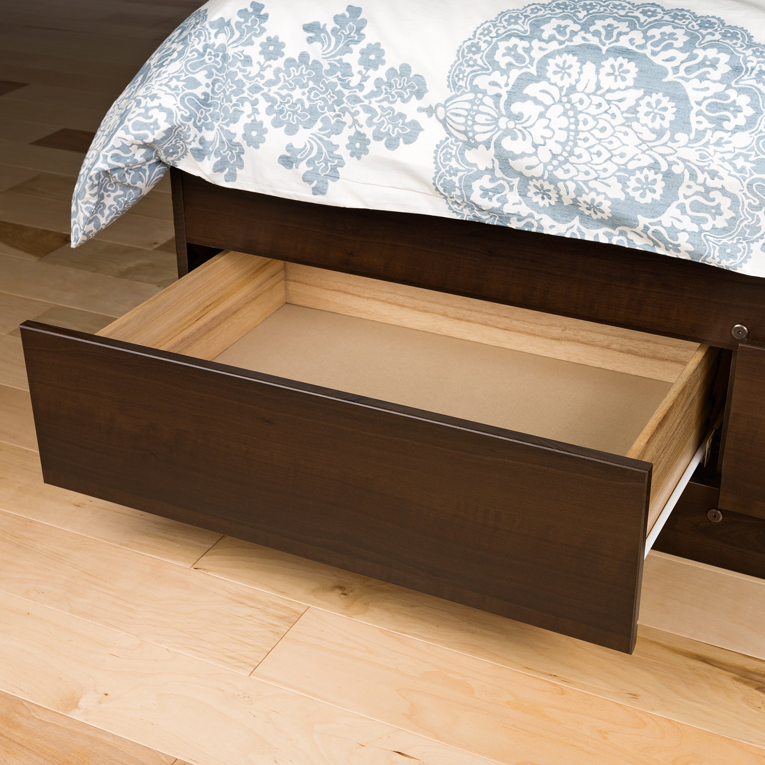 Prepac Full Mate's Platform Storage Bed with 6 Drawers, Espresso