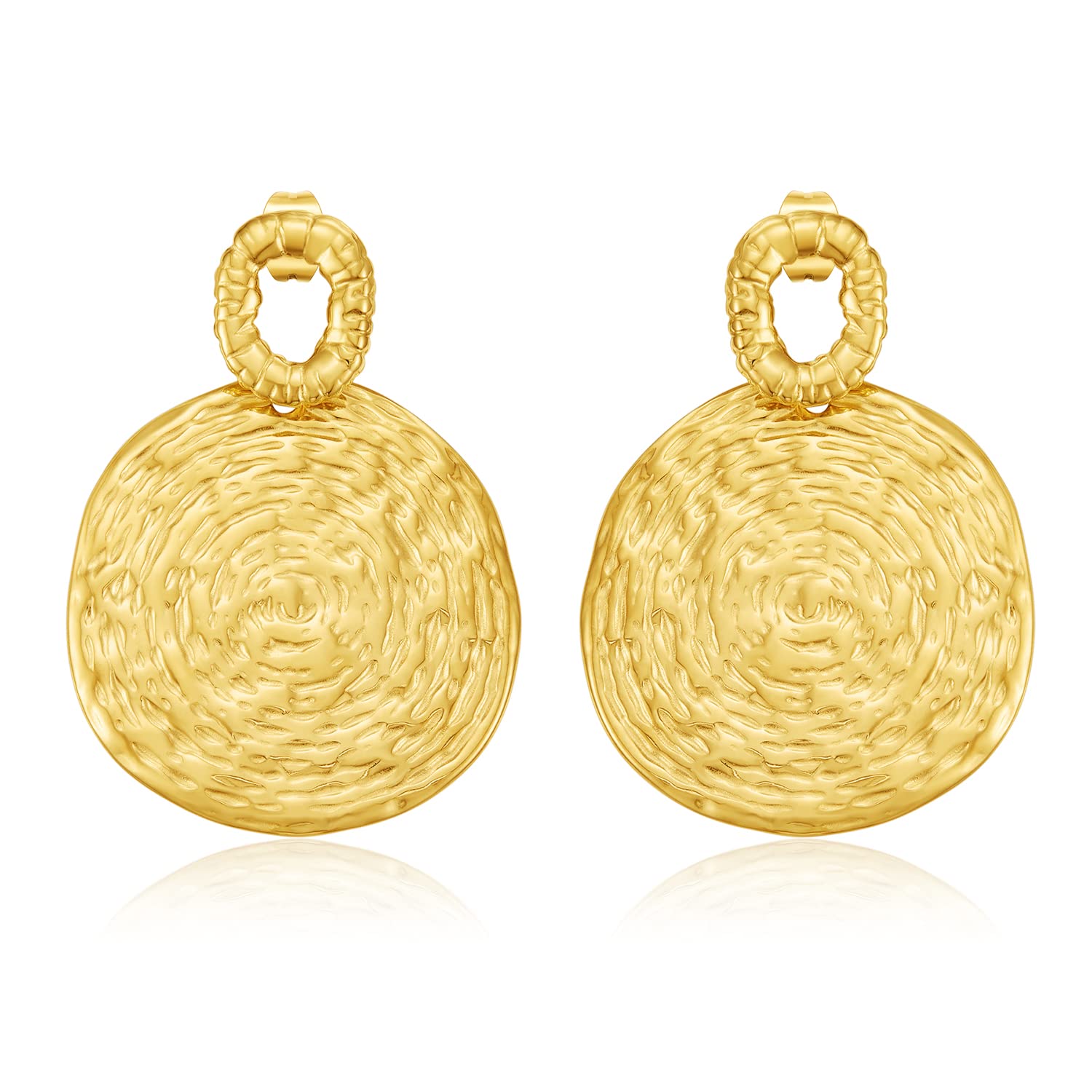Women's 14K Gold Filled Statement Bohemian Dangle Drop Earrings Boho Hoop Earrings Hypoallergenic Jewelry Gift