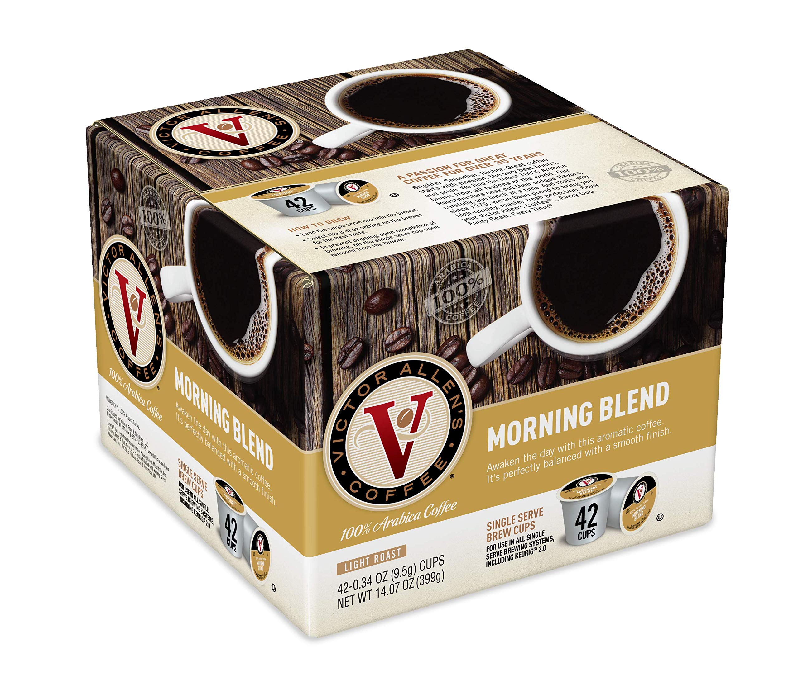Victor Allen's Coffee French Vanilla and Morning Blend Flavored Coffee Pods for Keurig K-Cup Brewers