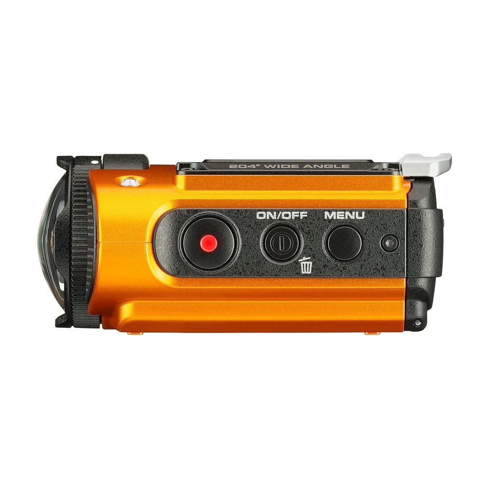Ricoh Waterproof Action Camera WG-M2 4K Video Super-Wide-Angle 204 Degrees housing Unnecessary Waterproof 20m Impact 2m 03801 (Orange) (International Model)