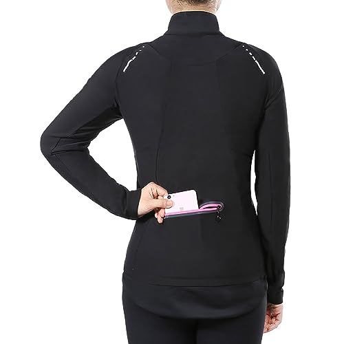 Santic Women Bike Fleece Jackets Coat Windproof Reflective Thermal Soft Shell Cycling Winter Biking Jacket
