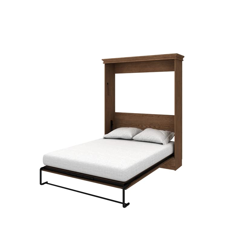RoomAndLoft Windsor Queen Solid Wood Murphy Wall Bed in Brown