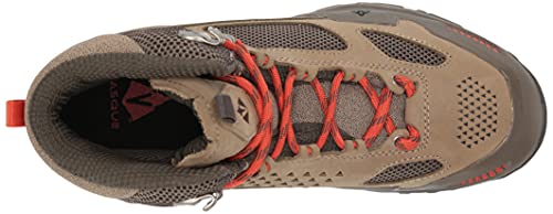 Vasque Women's Breeze at Mid Hiking Shoe, Brindle/Red Clay, 7.5 Wide
