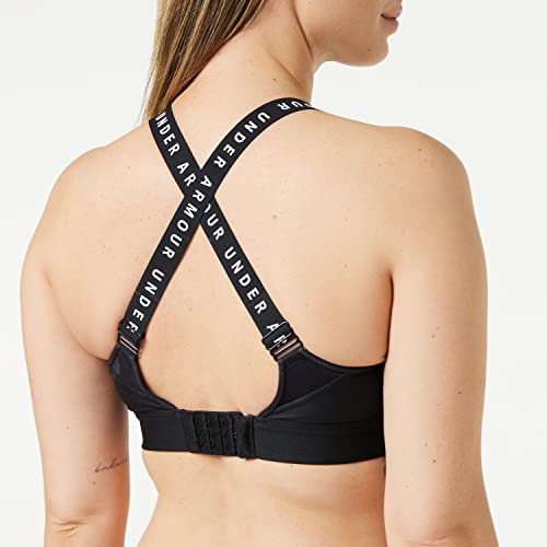 Under Armour Women's Limitless High Sports Bra , Black (001)/White , Large