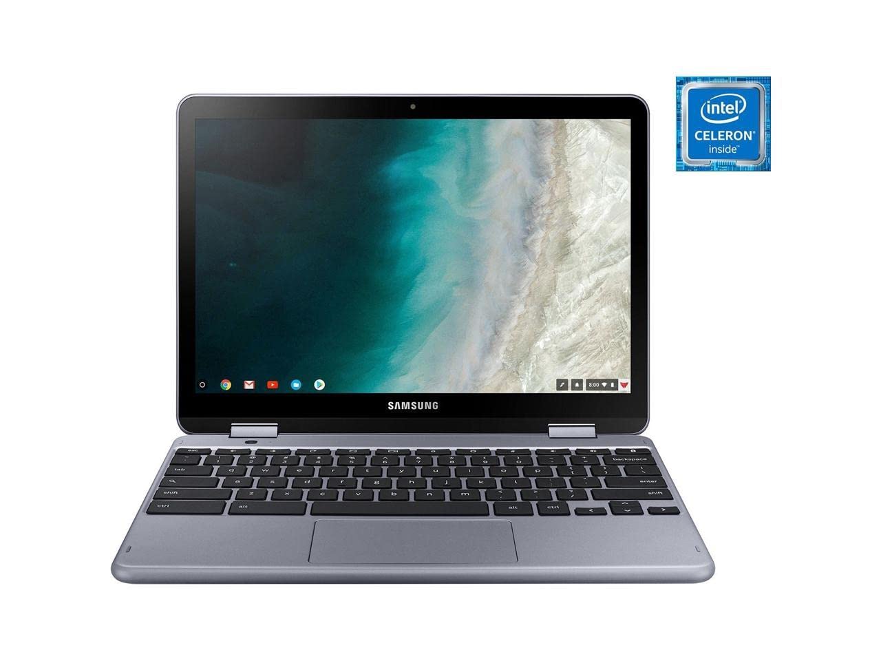 Samsung Chromebook Plus V2, 2-in-1, 4GB RAM, 32GB eMMC, 13MP Camera, Chrome OS, 12.2", 16:10 Aspect Ratio, Stealth Silver (XE521QAB-K01US)