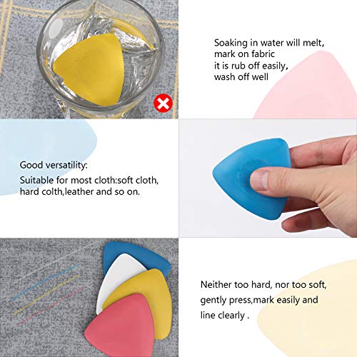 Tailors Chalk, Seam Ripper and Thread Remover Kit, 10PCS Sewing Fabric Markers Chalk, 4PCS Sewing Stitch Thread Unpicker and 1PCS Sewing Trimming Scissor Nipper Tool
