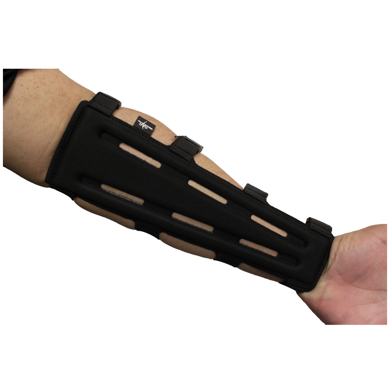 SAS 11.5" Black Extra Long Archery Armguard with 4-Strap Buckles