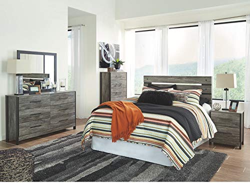 Signature Design by Ashley Cazenfeld Rustic 6 Drawer Dresser, Weathered Gray