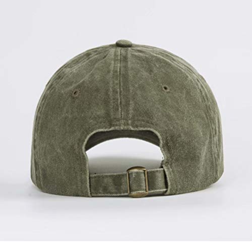 Vimfashi Soft Cotton Breathable Baseball Cap Classic Vintage Washed Retro Dad Hat for Men Women Army Green