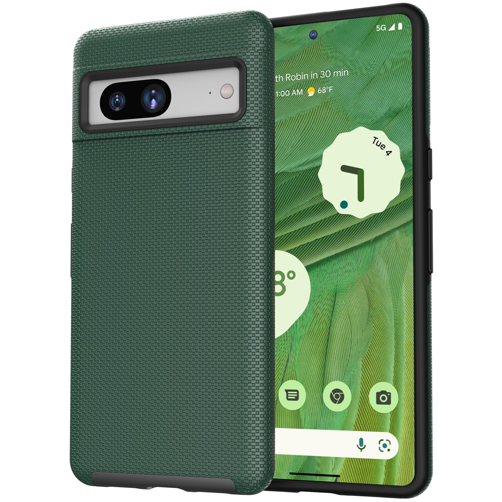 TOCOL 5 in 1 for Google Pixel 7 Case, Protective Phone Case, [Military Grade Drop Protection] [Dual Guard],Black