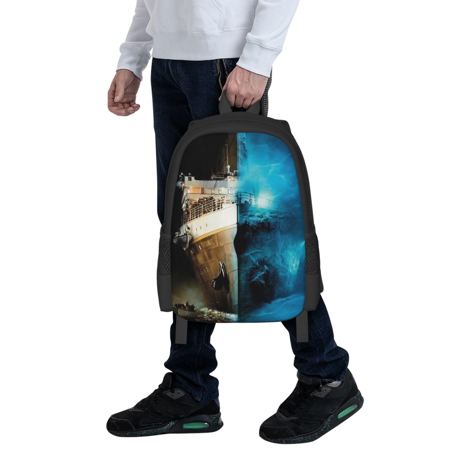 Titanic Backpack 3D Printed Movies Travel Casual Daypack Laptop Backpack Unisex Lightweight Waterproof Daypack Durable Outdoor Work Sport Backpack