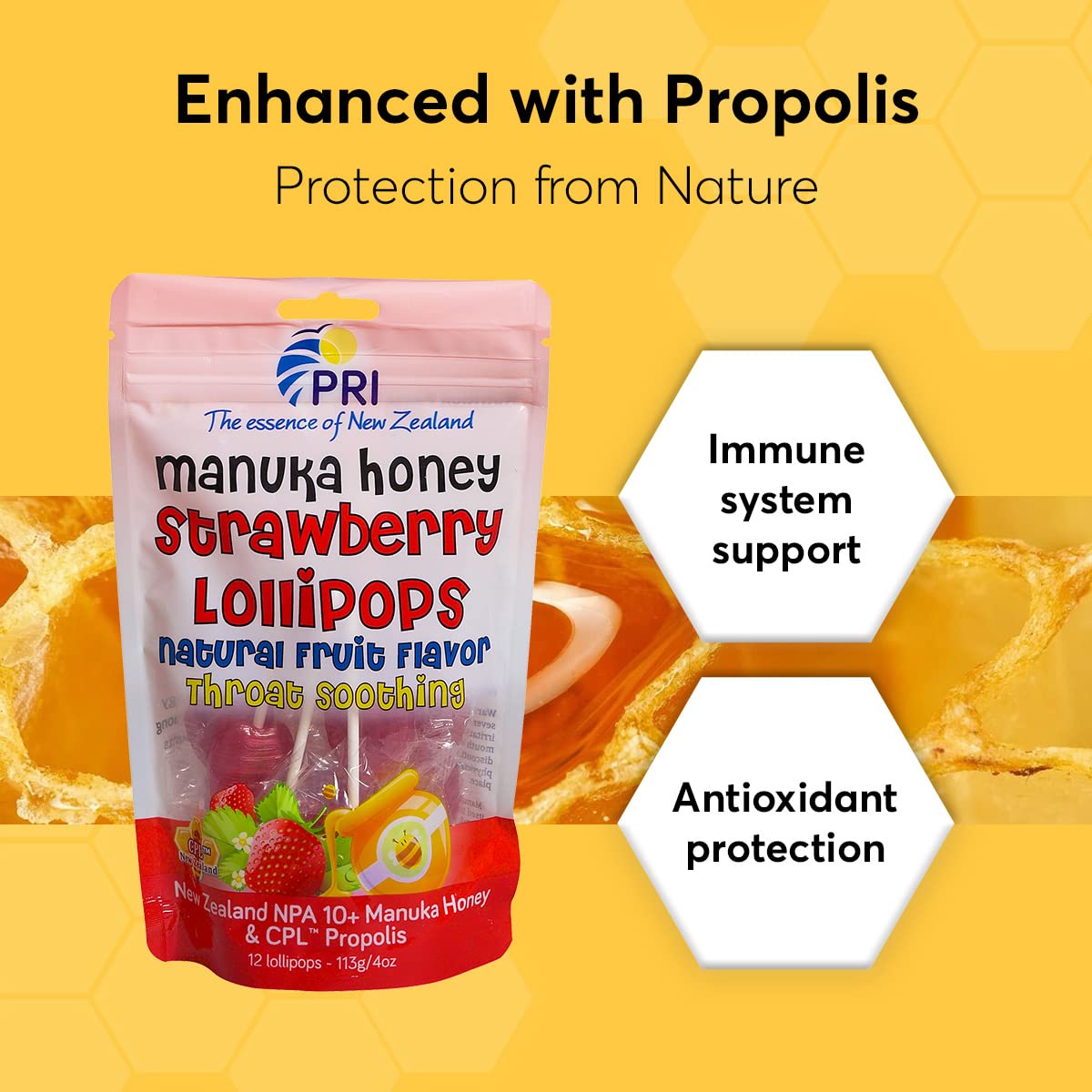 PRI Lollipops - Limited Availability by Manufacturer (Strawberry, 12ct)