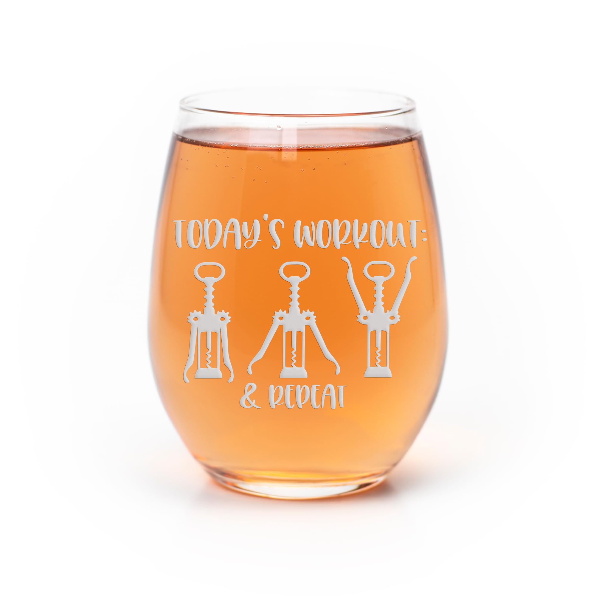 Wine Workout Fitness Running Personal Trainer Stemless Wine Glass - Fitness Gift Ideas, Fitness Lover Gifts, Gift For Gym Rat, Gym Gift