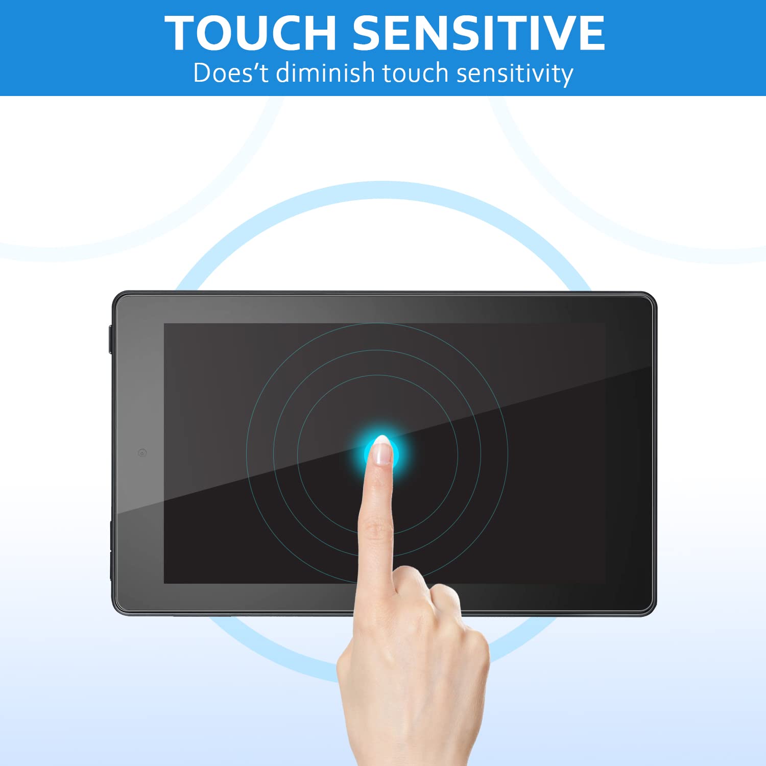XinWoTuo Tempered Glass Screen Protector for 7 (9th / 7th Generation, 2019/2017 Model), HD/Scratch-Resistant/Anti-Fingerprint/2Pcs