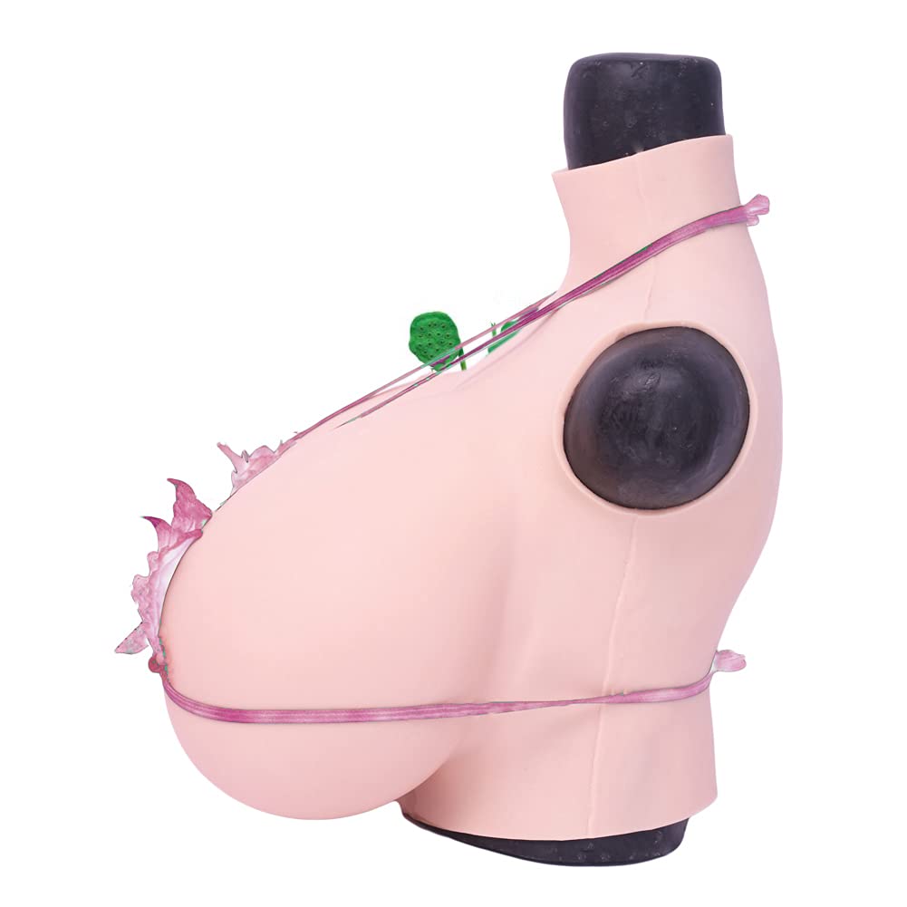 S Cup Silicone Breast Forms Silicone Breastplate Fake Breasts for Crossdresser Drag Queen Transgender With Cotton Filler