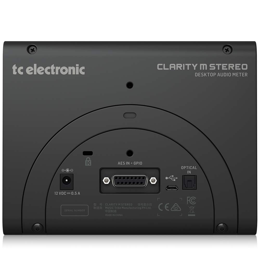 TC Electronic CLARITY M STEREO Stereo Audio Meter with 7" High Resolution Display and USB Connection for Plug-In Metering