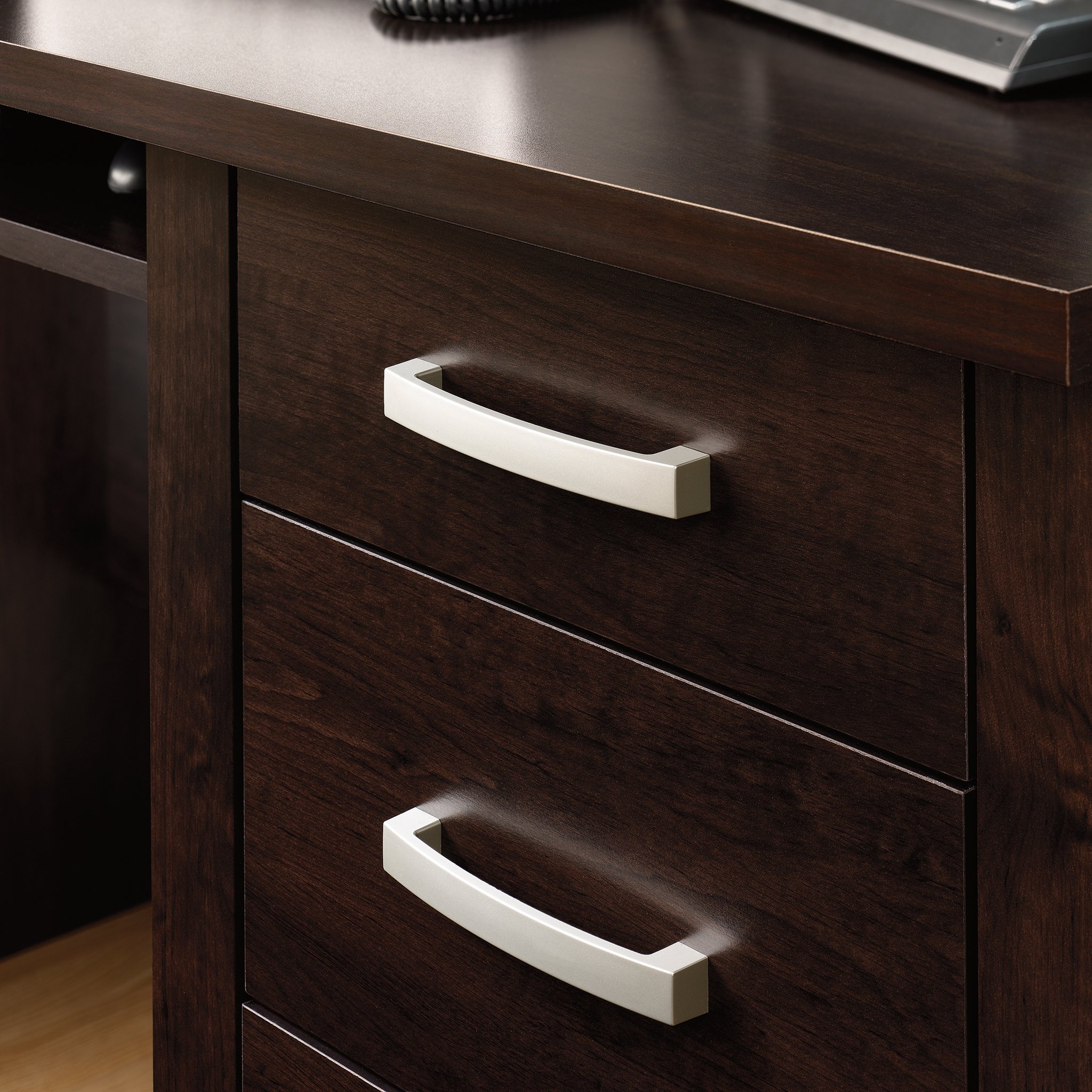 Sauder Office Port Credenza, Dark Alder finish