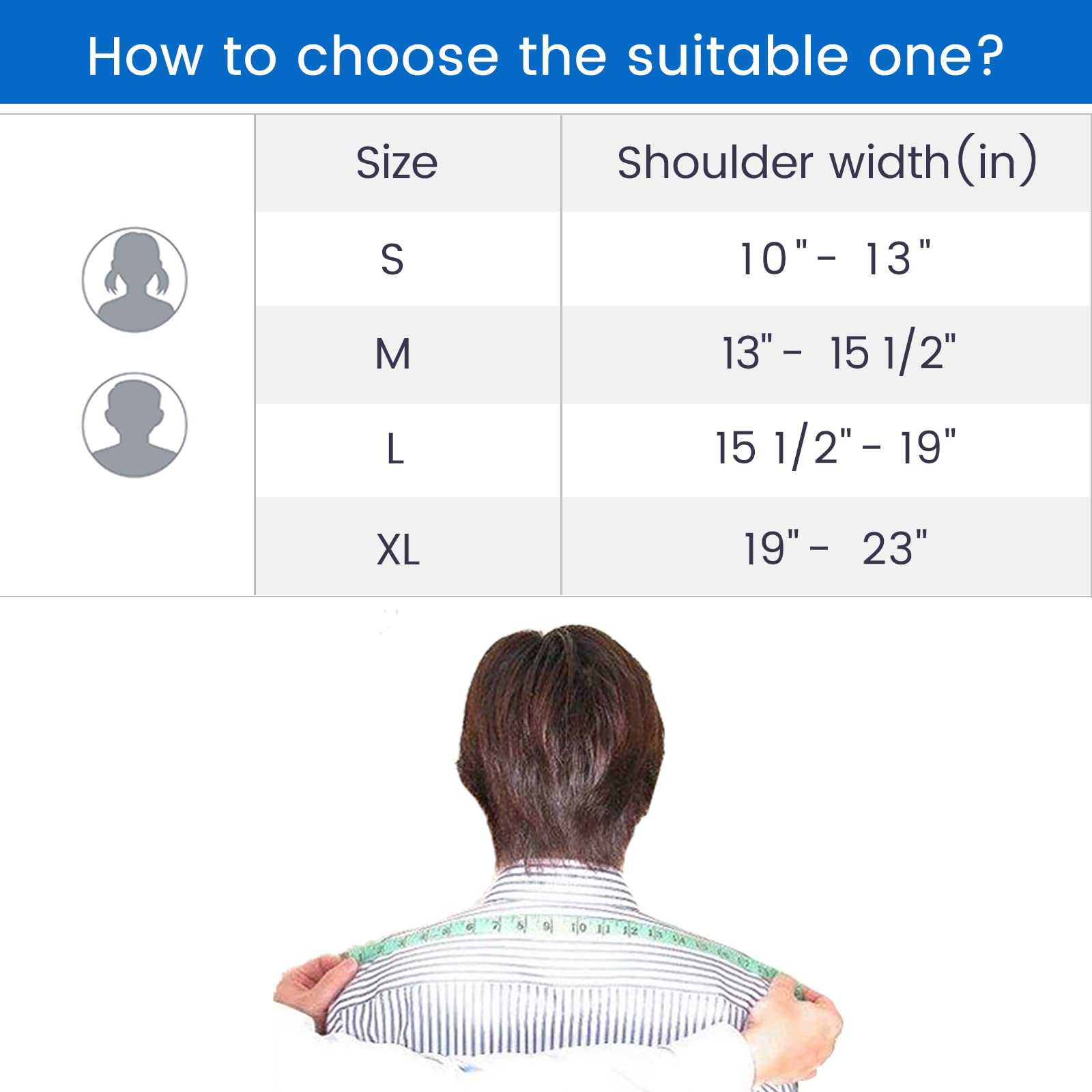 Velpeau Figure 8 Clavicle Brace - Broken Collarbone Support, Posture Corrector for Injuries & Fractures, Upper Back and Shoulder Pain Relief, Comfortable for Men and Women(Small)