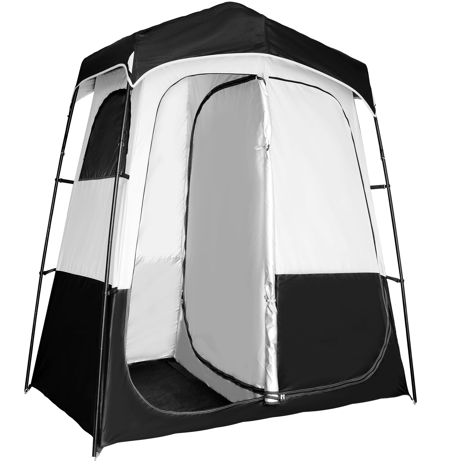 REDCAMP Oversize Camping Shower Tent 2 Rooms, Outdoor Privacy Pop Up Changing Tent for Portable Toilet/Bathroom/Dressing, Easy Set Up
