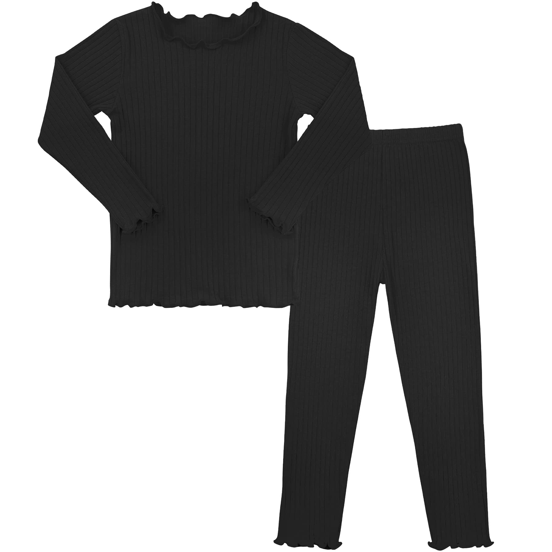 Zando Kids Child Boys Girls Cold Weather Gear Two Piece Winter Black X-Large