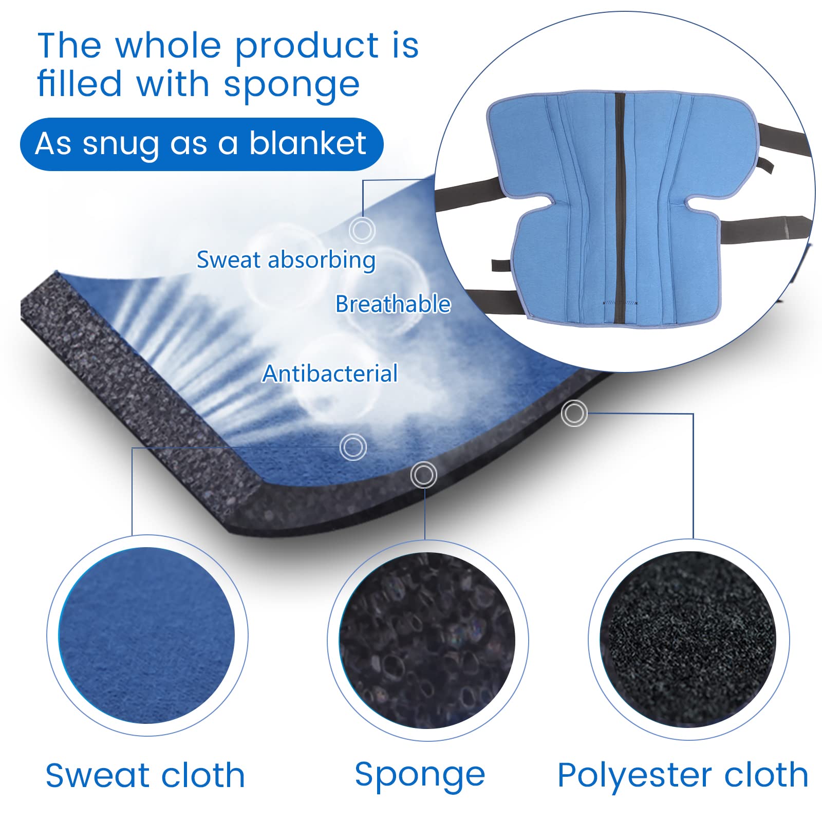 Velpeau Knee Immobilizer - 22" Length - Suitable For Sleep - Full Leg Brace - Straight Knee Splint - Support for Knee Post-Pre-operation & Surgery Recovery (Large)